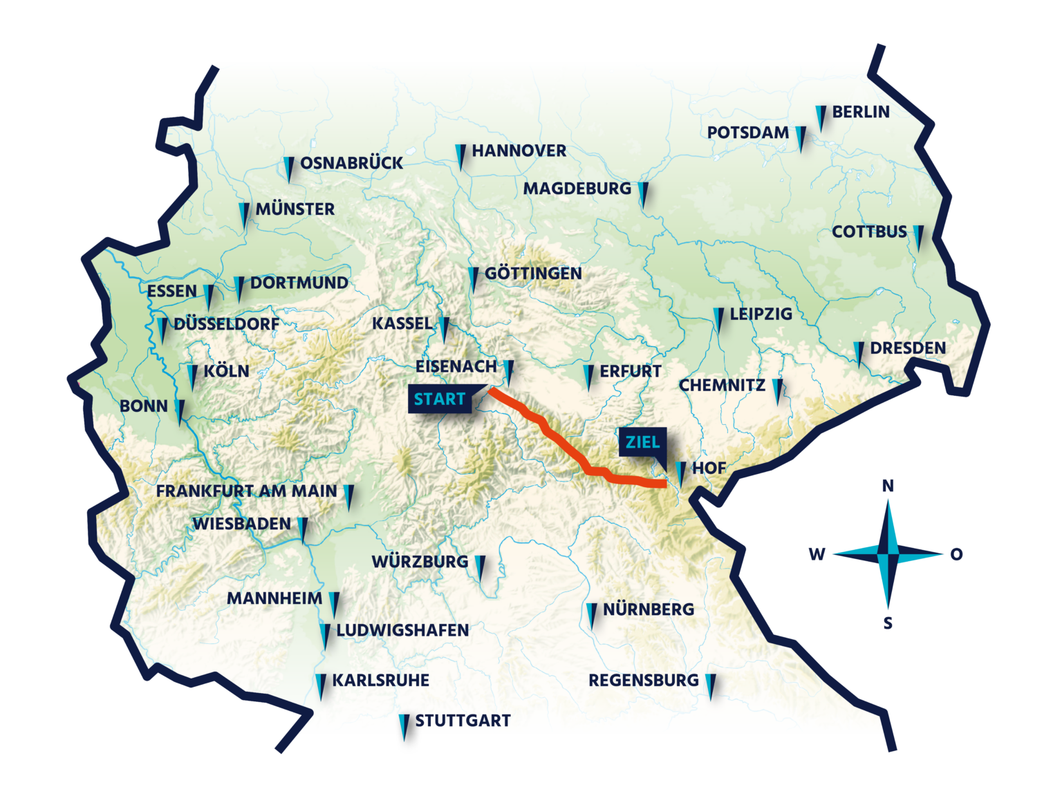 Der Rennsteig | Höhenweg des Thüringer Waldes | Wandern auf 169,3 km